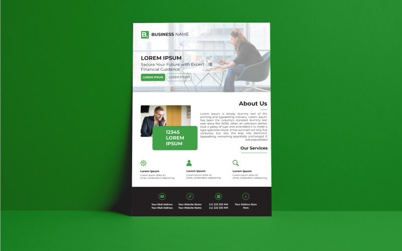 Financial Advisory Services Flyer Template - TemplateMonster