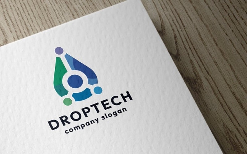 Drop Technology System Logo #524830 - TemplateMonster
