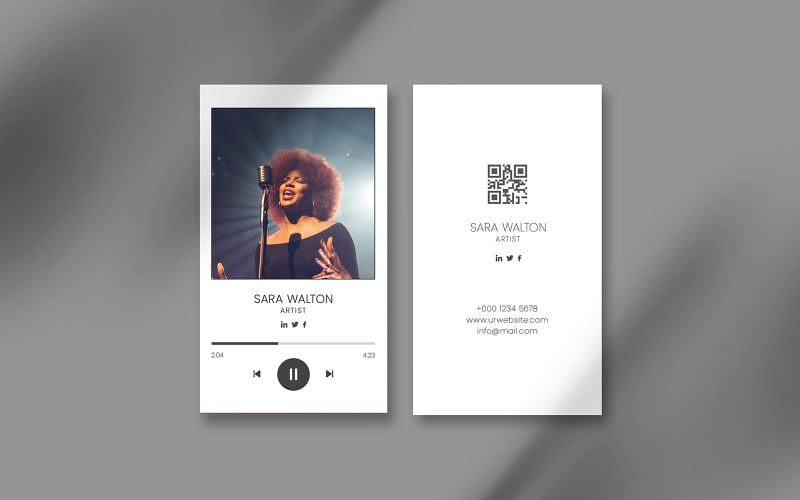 Music Artist Business Card #524737 - TemplateMonster