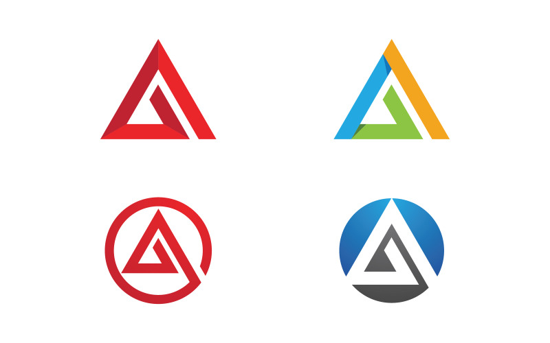 Plantilla de logotipo con diseño de concepto empresarial con letra A v.102