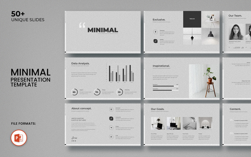 Basit Minimal PowerPoint Sunum Şablonu - TemplateMonster