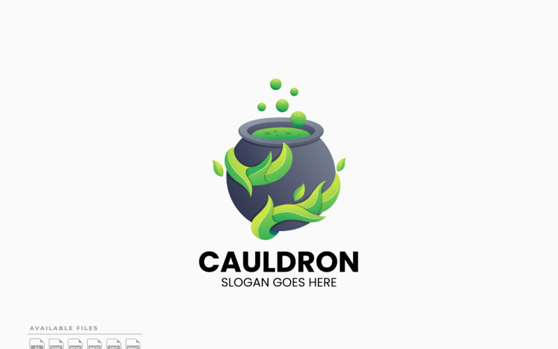 Logo coloré dégradé de chaudron #525751 - TemplateMonster