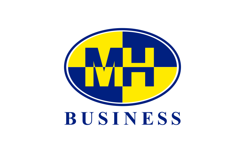 MH Letter Yaratıcı Tasarım Logo Şablonu - TemplateMonster