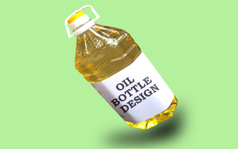 Oil Bottle Mockup PSD Template Design 8 - TemplateMonster