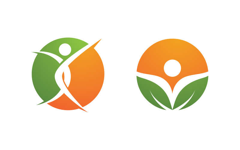Healthy life Human fit sport logo sign illustration v.274