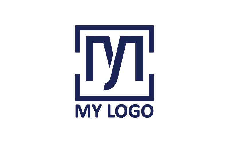 MY Letter Initials Logo Design Template - TemplateMonster
