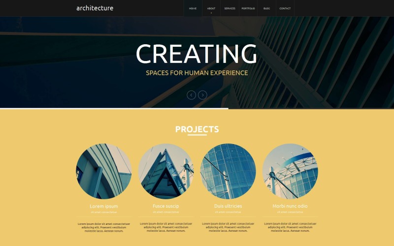 Architecture Moto CMS HTML Template #52771