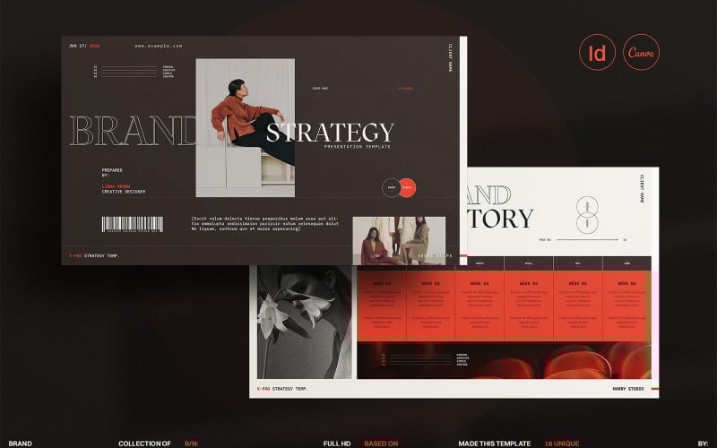 Brand Strategy Template CANVA #527091 - TemplateMonster