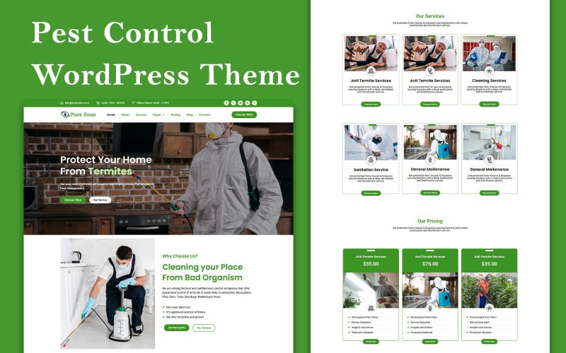 PureZone – Pest Control WordPress Theme - TemplateMonster