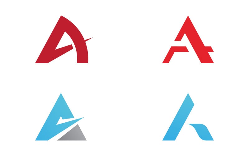 Letter A logo vector template design element V14.