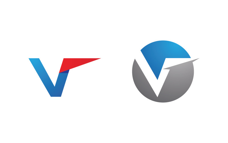 V Letter Business Concept design icon LogoTemplate v.12