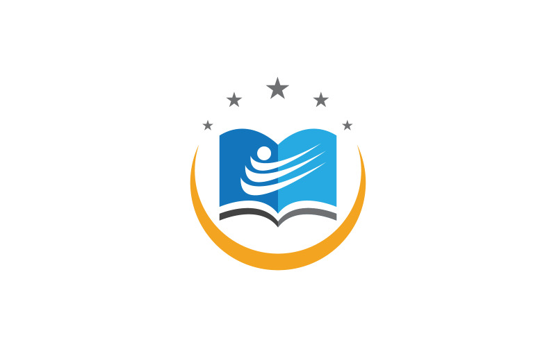 Modèle de logo d'éducation scolaire, illustration vectorielle, icône, v.11