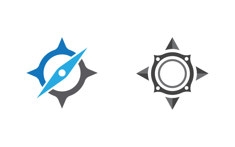 Modern Compass Logo vector ion illustration design v.12
