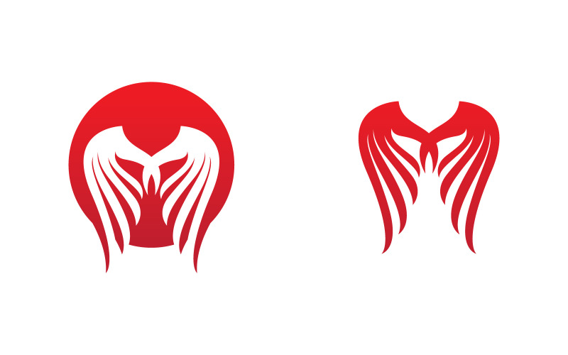 Eagle hawk wing icon Template logo design v1.7