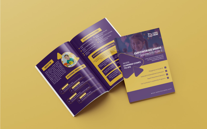 Junior School Promotion Brochure Template - TemplateMonster