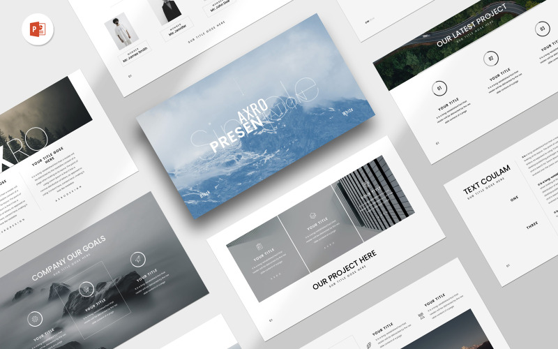 Axro Simple Minimal Presentation Template - TemplateMonster