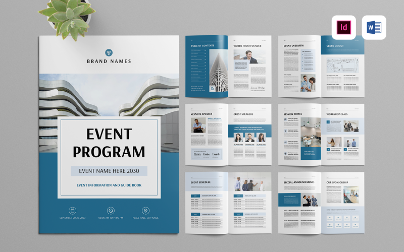 Event Program Booklet Brochure #529585 - TemplateMonster