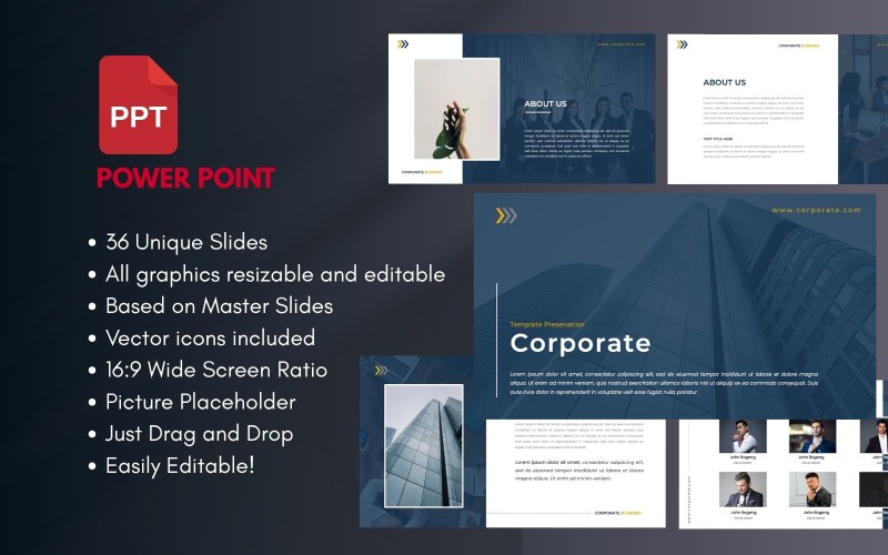 CORPORATE Business Multipurpose PowerPoint Presentation Template