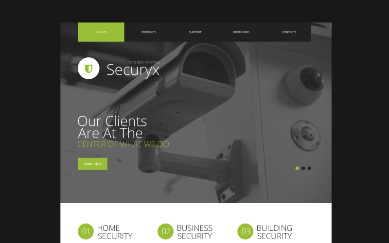 Security Systems Website Template #53086