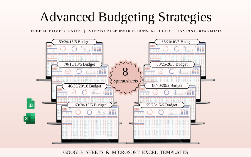Advanced Budgeting Strategies | Spreadsheet Templates Excel and Google ...