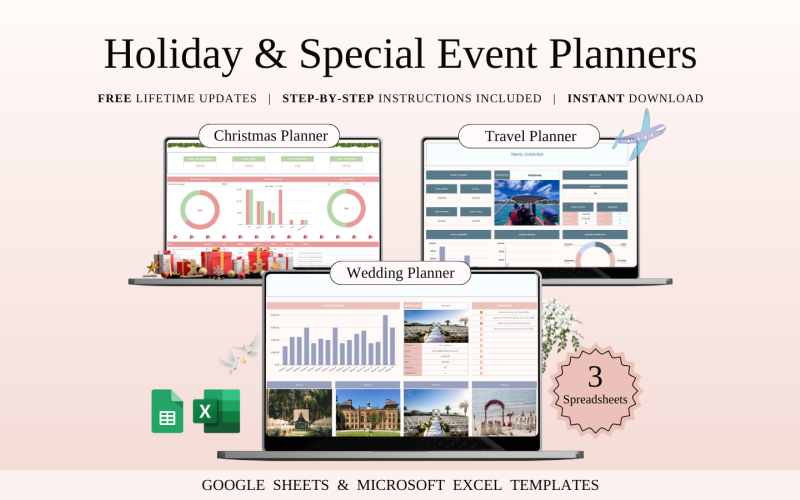 Holiday and Special Event Planners | Spreadsheet Templates Excel and ...