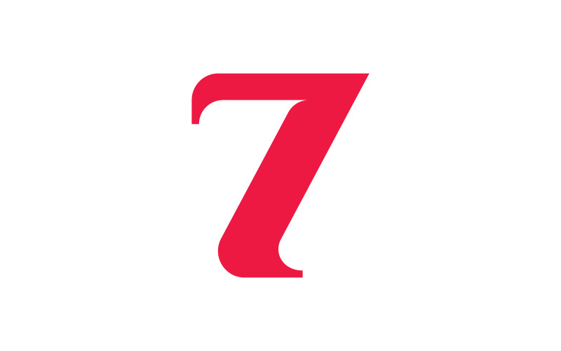 Number 7 logo icon design template V4 - TemplateMonster