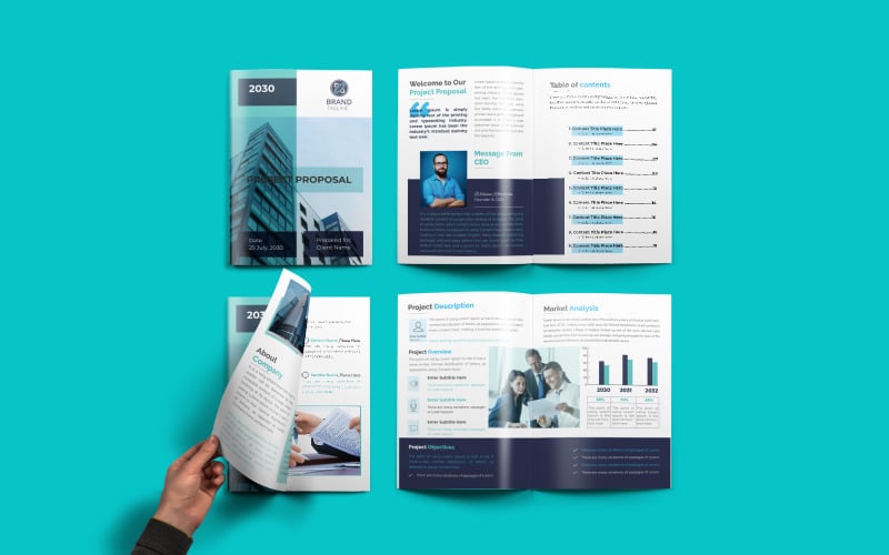 Modern Project Proposal Brochure Design Template