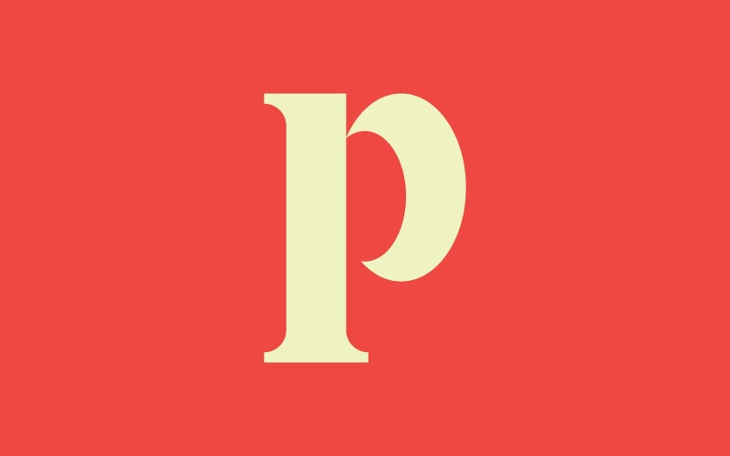 Modèle de conception de logo vectoriel lettre P V8