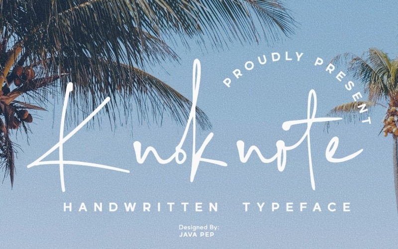 Knoknote / handwritten typeface #531483 - TemplateMonster