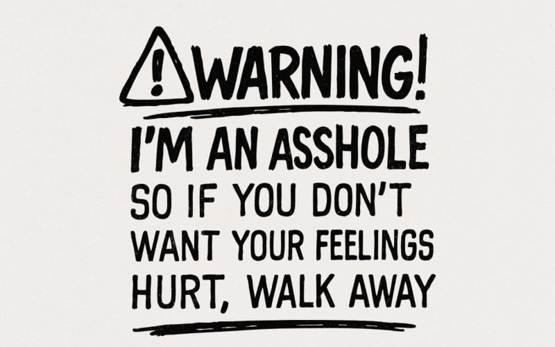 Warning I'm An Asshole PNG, Funny Quote Shirt Design, Sarcastic Digital ...