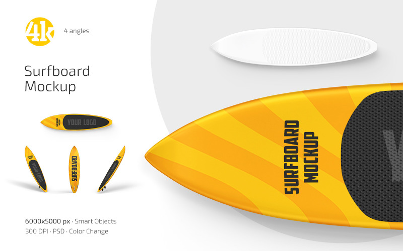 Surfboard Mockup PSD Template #531647 - TemplateMonster
