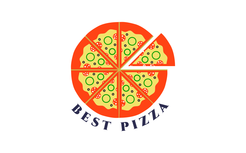 Creative Pizza Logo Design Template #532243 - TemplateMonster