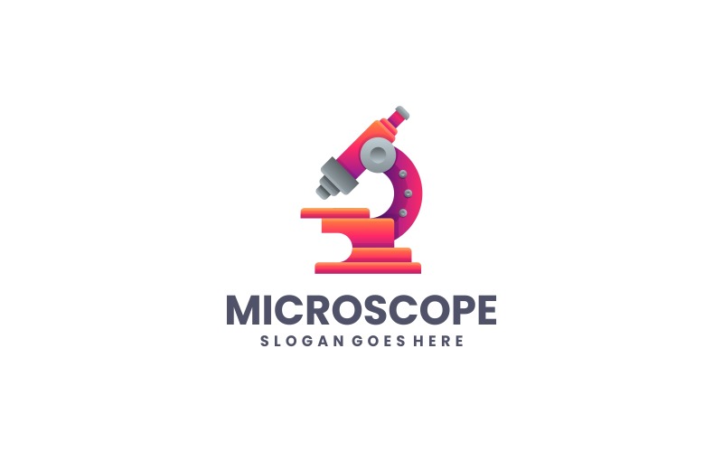 Gradient Modern Microscope Logo Design - TemplateMonster