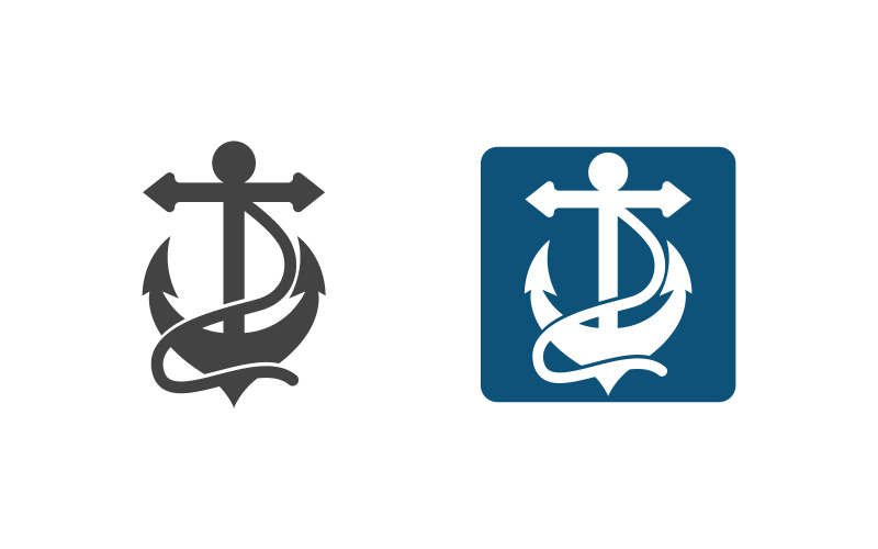 Anchor wave icon Element Logo Template vector v1.12
