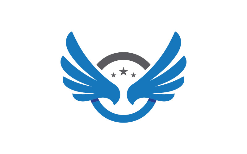 Eagle hawk wing icon Template logo design v1.39