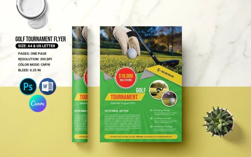 Customizable Golf Tournament Flyer #533275 - TemplateMonster