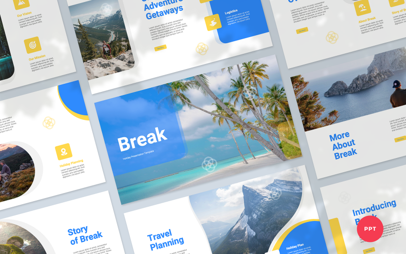 Modèle PowerPoint de vacances #533321 - TemplateMonster