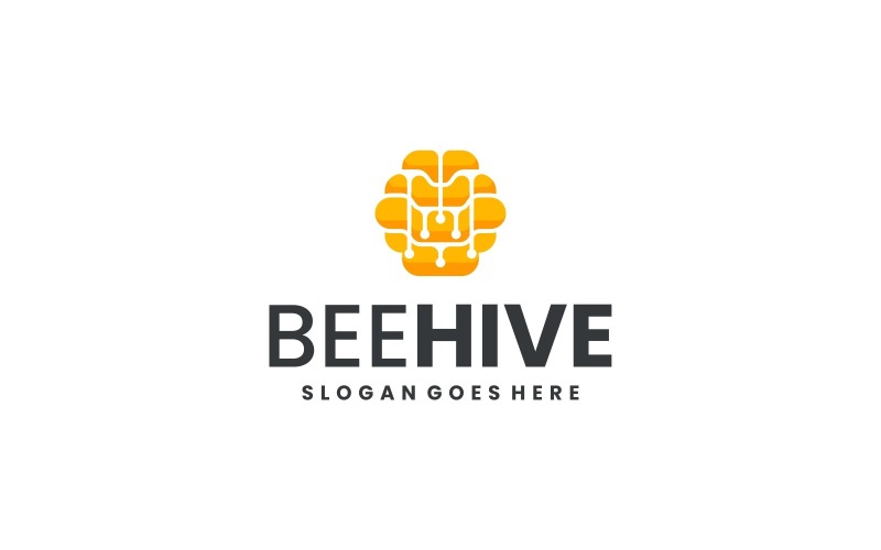 Gradient Modern Beehive Logo Design #533490 - TemplateMonster