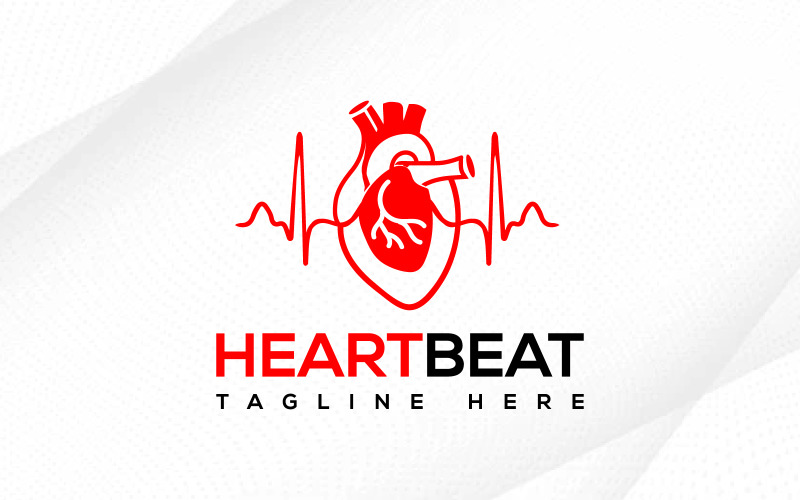 Medical Heart Beat Logo Design Heart Cardio Logo heart center ...
