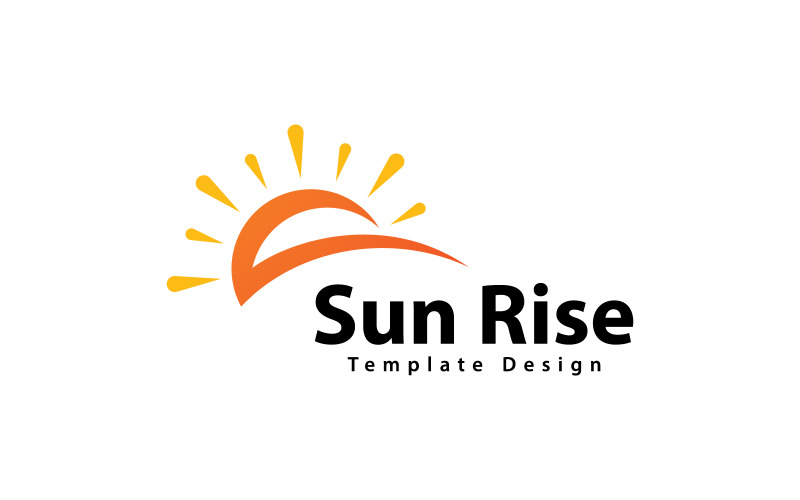 Plantilla de diseño vectorial del logotipo del sol V,12