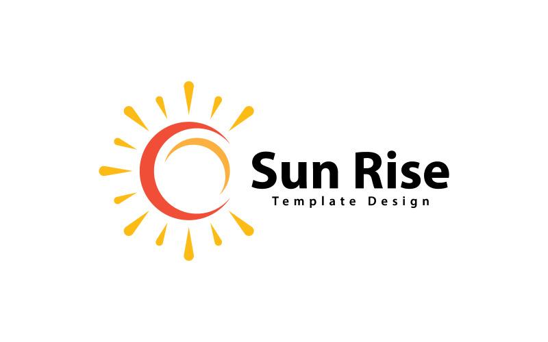 Plantilla de diseño vectorial del logotipo del sol V,5