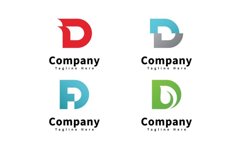 Letter D logo icon design template, V13 - TemplateMonster