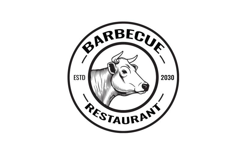 Barbecue Restaurant logo For All Restaurant - TemplateMonster