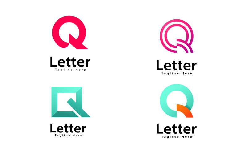 Letter Q logo design template, elements V13 - TemplateMonster