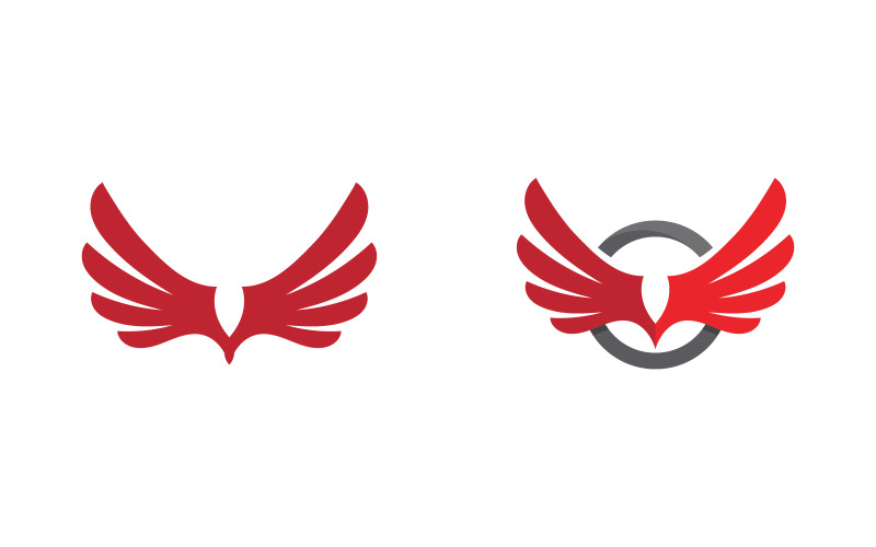 Eagle hawk wing icon Template logo design v2.33