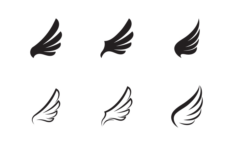Eagle hawk wing icon Template logo design v2.41