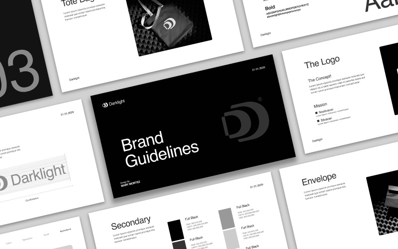 Darklight Brand Guidelines Template #535275 - TemplateMonster