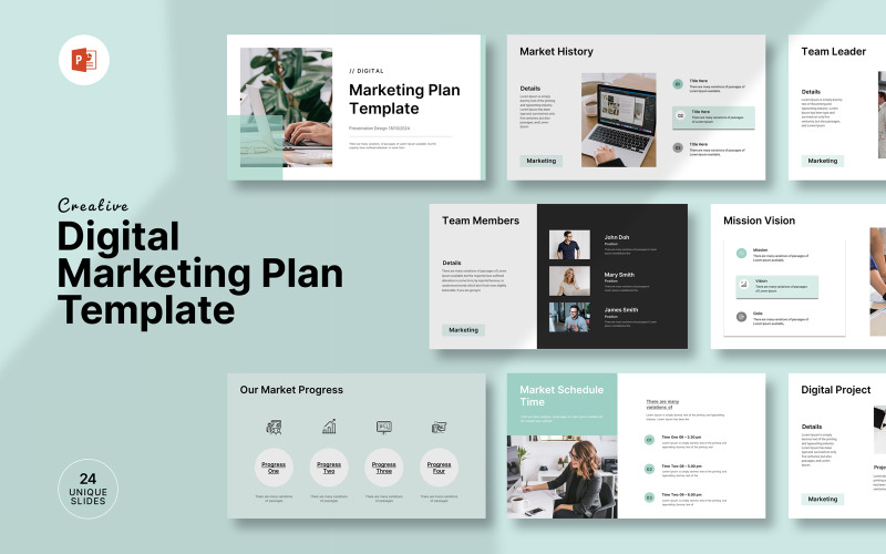 Digital Marketing Plan Template #535226 - TemplateMonster