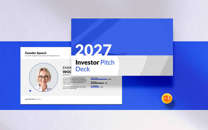 Investor Pitch Deck Presentation Design Template