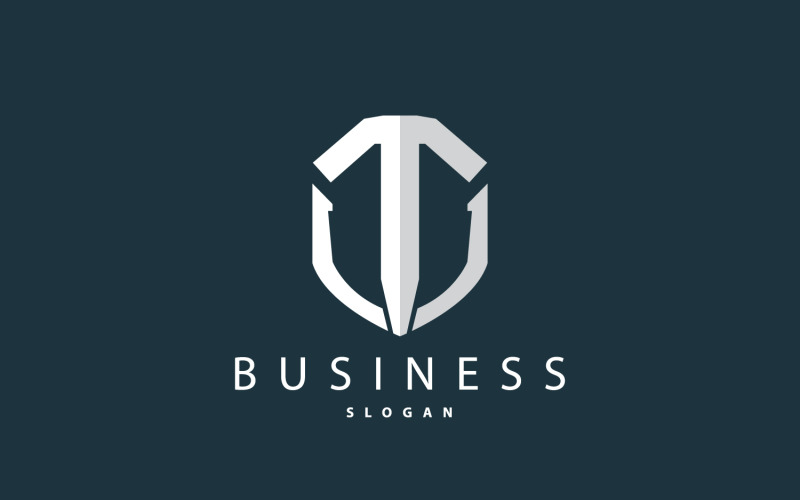Logotipo minimalista con letra T inicial moderna V1